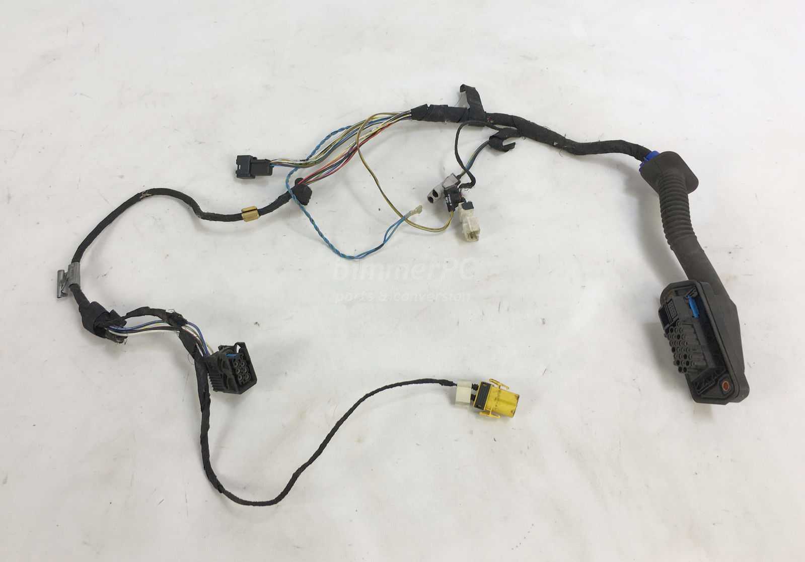 BMW E34 5-Series Right Front Passengers Memory Door Wiring Harness 1992 ...