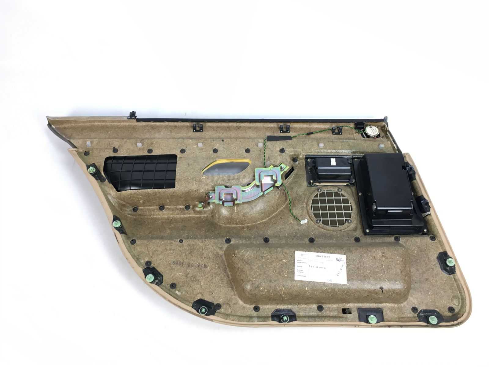 BMW E38 740iL Sand Tan Passengers Right Rear Door Panel Trim Sun Shade ...